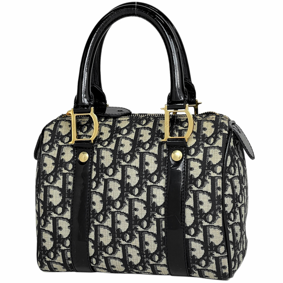 Dior | Bags | Christian Dior Trotter Pattern Handbag Mini Boston Bag ...